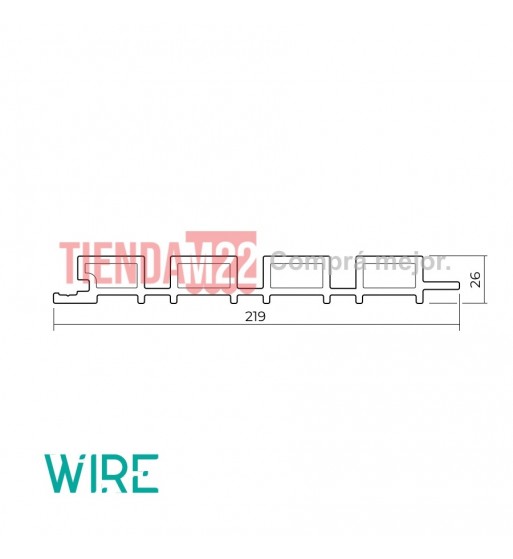 Wallpanel Wire Rosewood